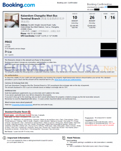 Hotel Reservation - Chinese Visa Service