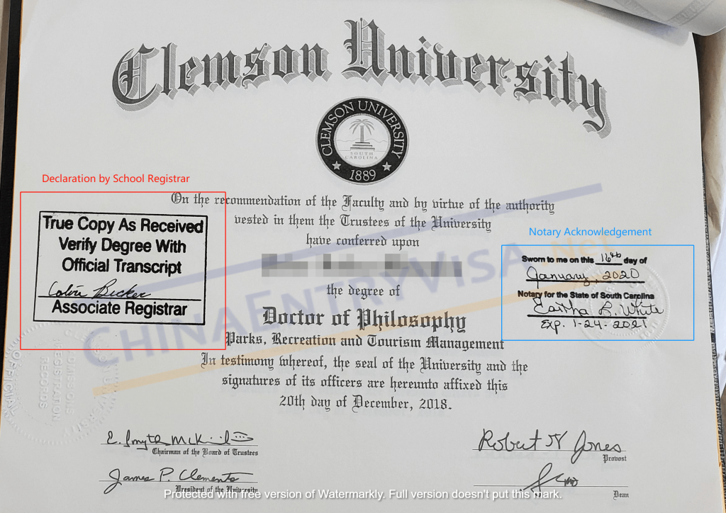 How To Notarize A Diploma For Use In China Chinese Visa Service