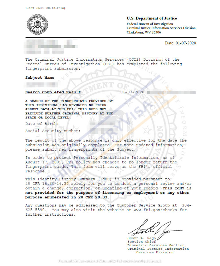 FBI Background Check Authentication for use in China - Chinese Visa Service