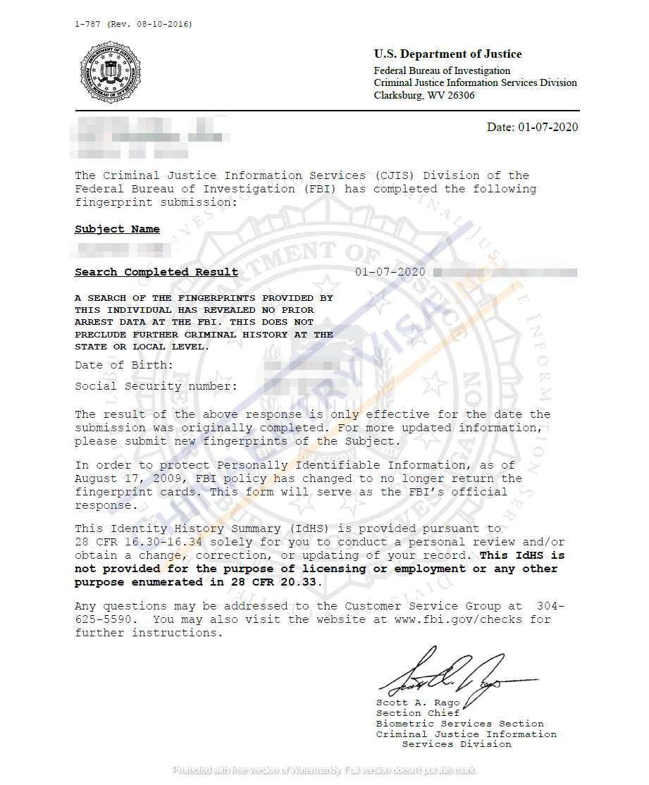 Us Fbi Police Clearance Certificate Selling Discounts Brunofuga adv br