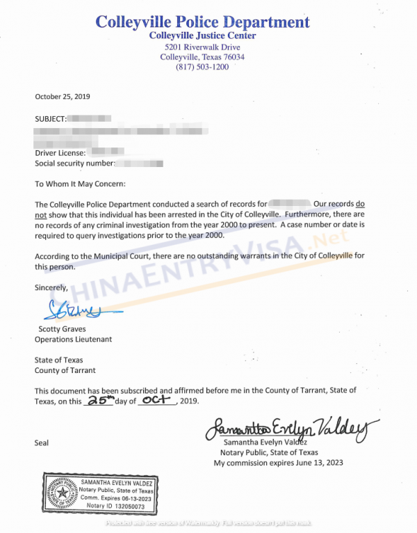 How to Authenticate a No Criminal Record for Use in China - Chinese ...