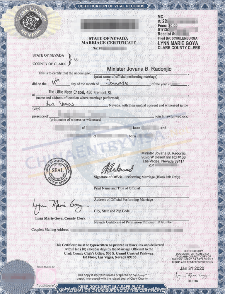 Marriage Certificate Authentication For Use In China Chinese Visa Service
